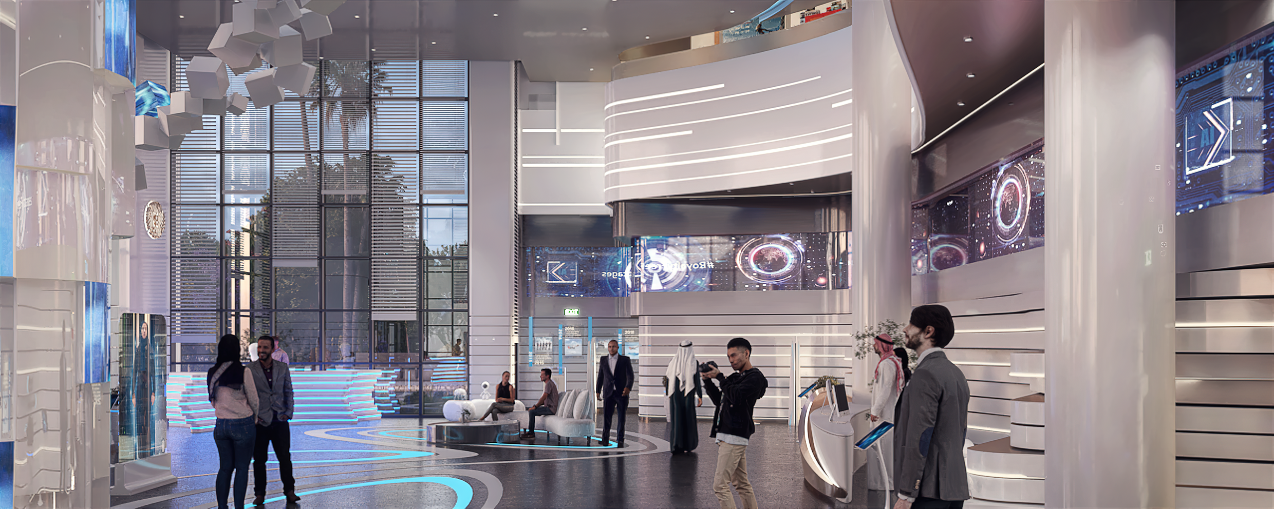 KACST Conference Entrance Redesign–Fluid Architecture in Riyadh